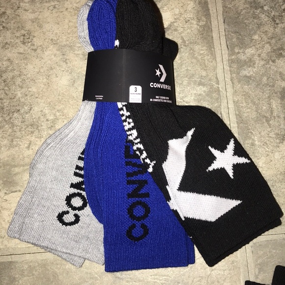 Converse | Underwear & Socks | 9 Pairs Of Mens Converse Crew Socks New ...